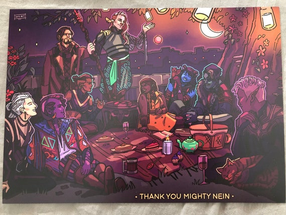 Art & Collectibles Thank You Mighty Nein A4 Print Prints Digital Prints ...