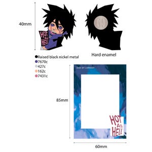 Dabi hot as Hell Enamel Pin - Etsy