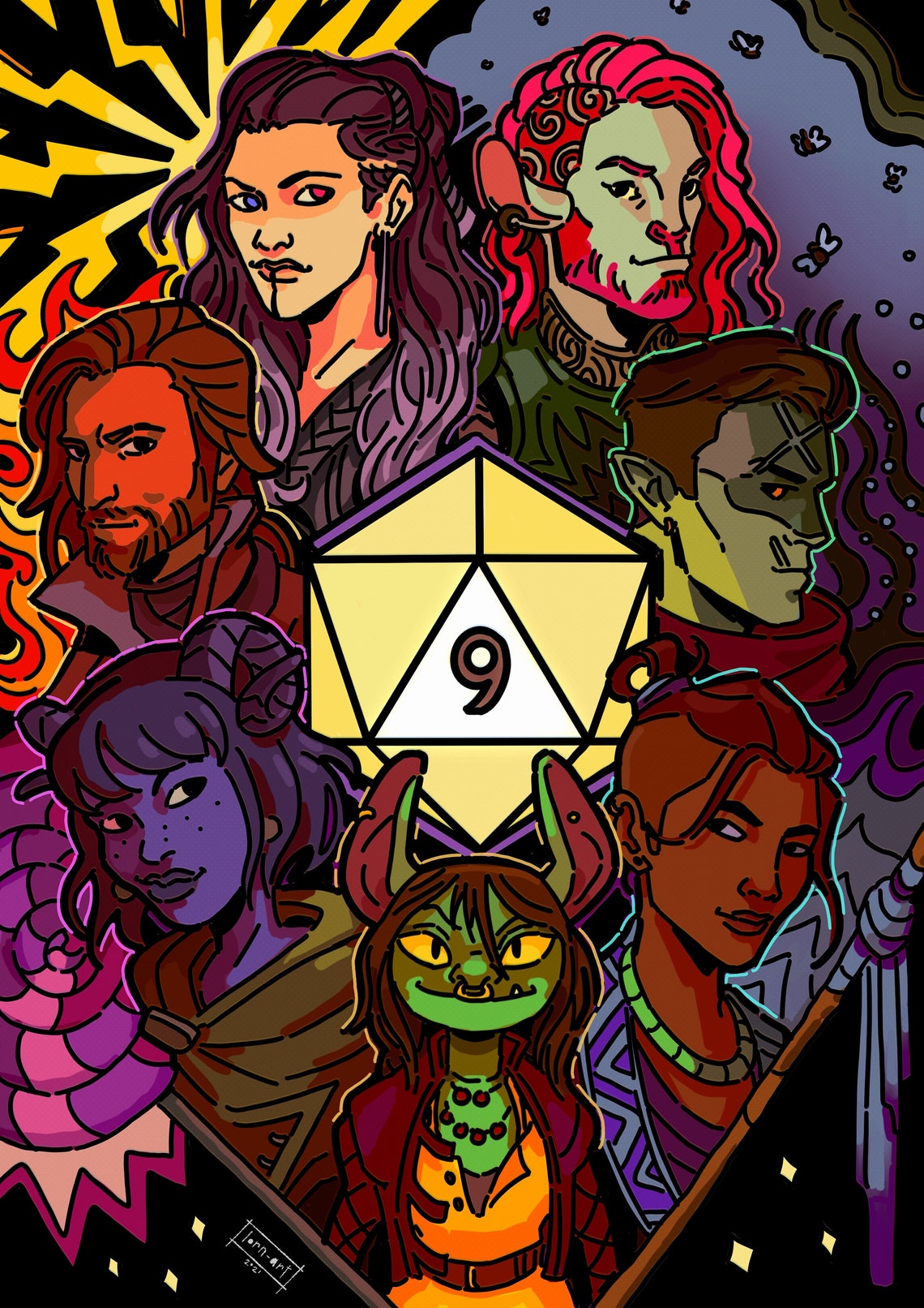 The Mighty Nein A5 Print | Etsy