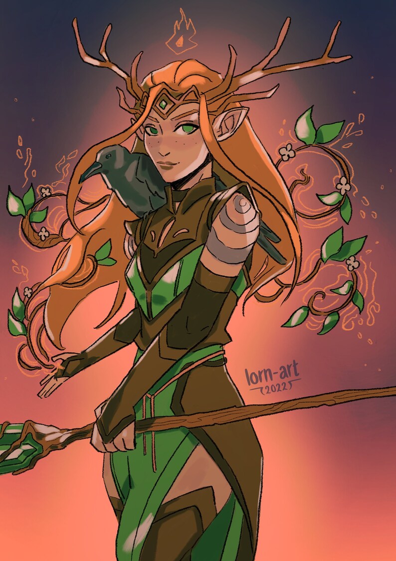 Keyleth A4 Print - Etsy