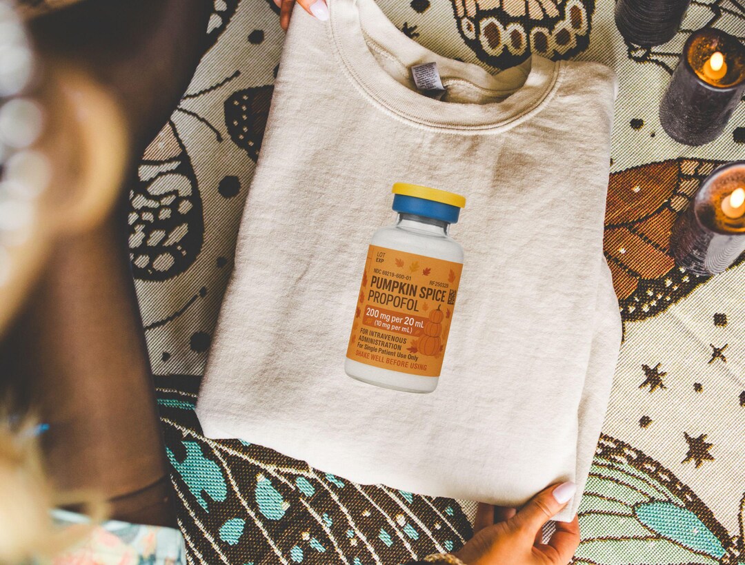 Pumpkin Spice Propofol Fall CRNA Crewneck - Funny Anesthesia Sweatshirt ...