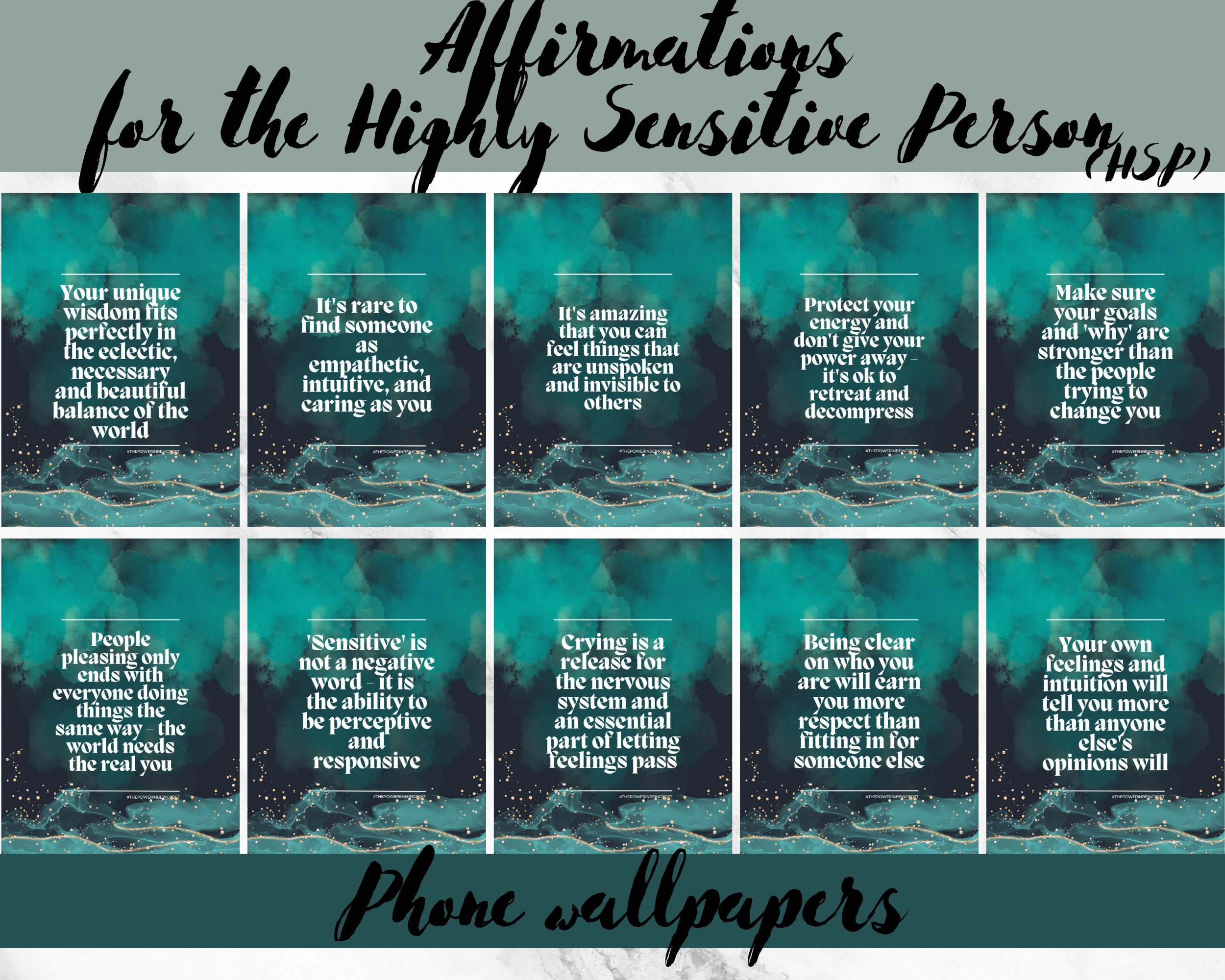26 Ocean Affirmation Cards for the Highly Sensitive Phone - Etsy