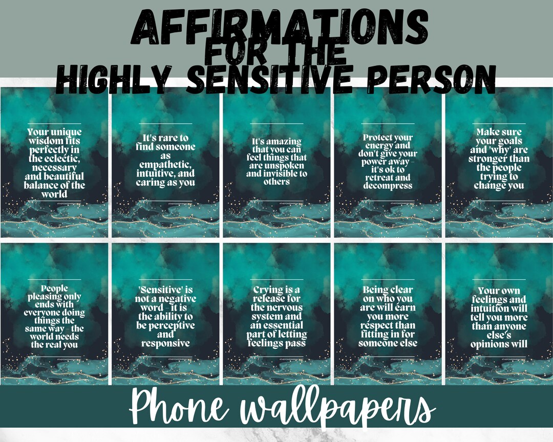 26 Ocean Affirmation Cards for the Highly Sensitive Phone Wallpapers ...