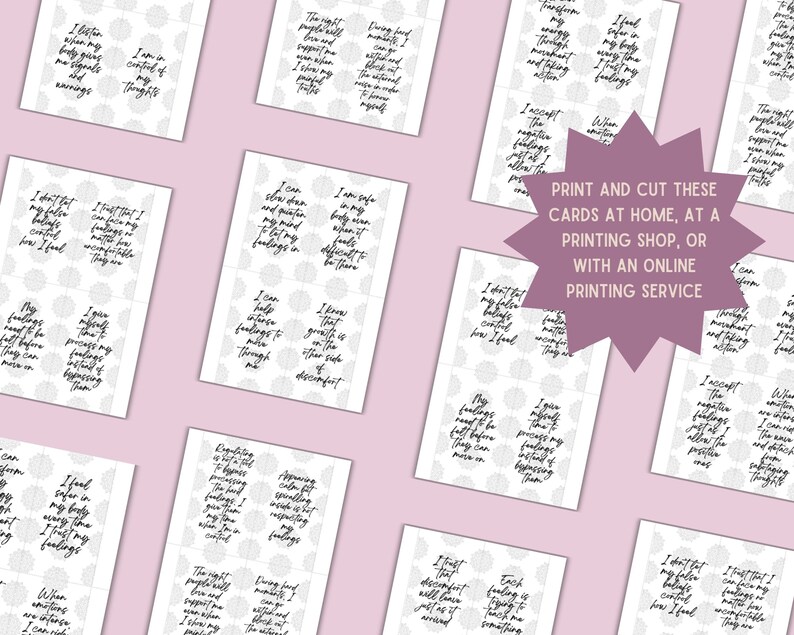 22 Affirmation Cards & Phone Wallpapers for Emotional Regulation ...