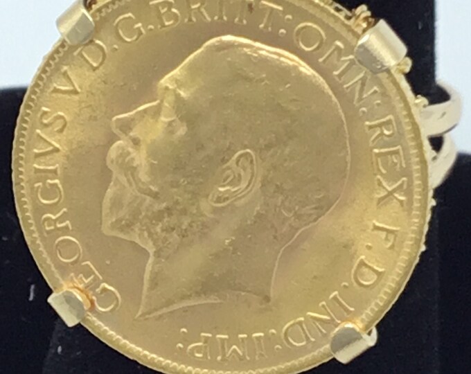 1915 Gold Sovereign King George V London Royal Mint Ring - Etsy