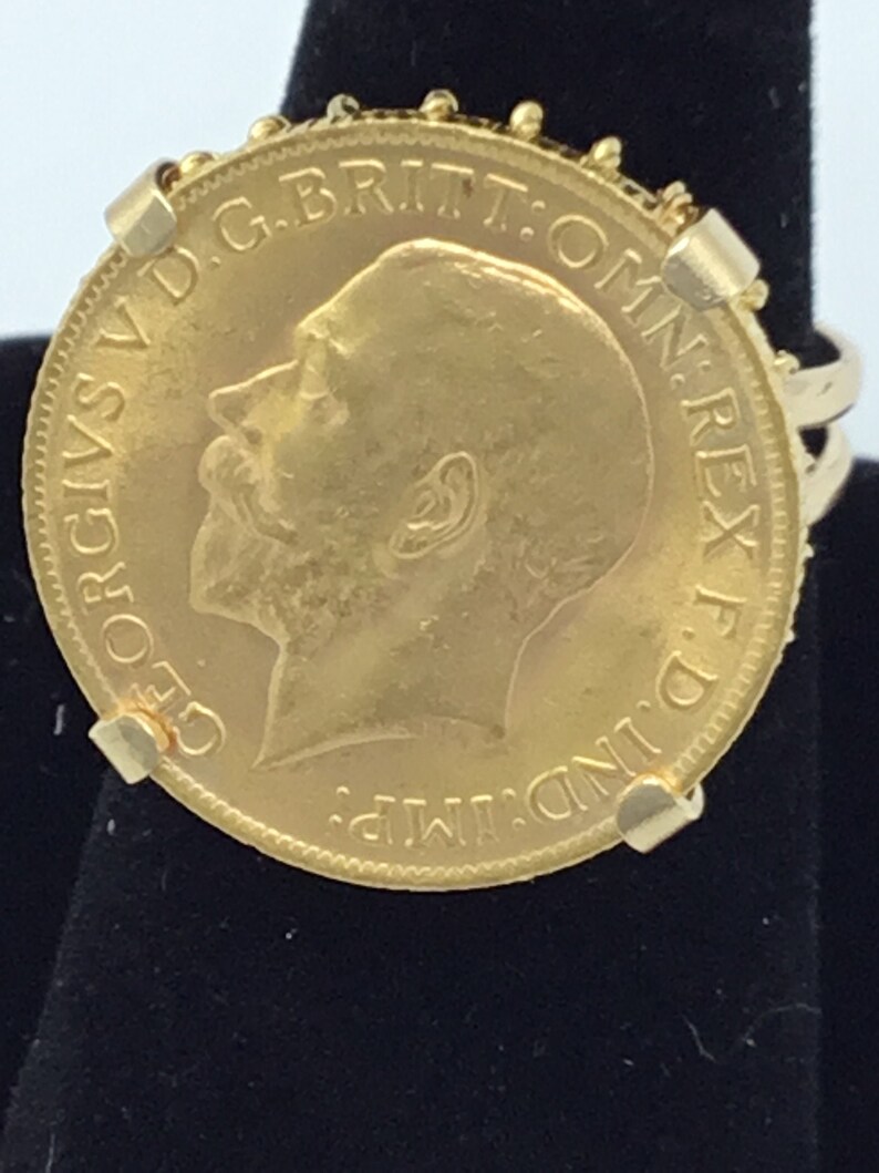 1915 Gold Sovereign King George V London Royal Mint Ring - Etsy