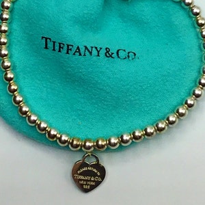 Tiffanys and Co Sterling Silver Heart Bracelet Etsy