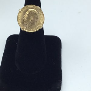 1915 Gold Sovereign King George V London Royal Mint Ring - Etsy