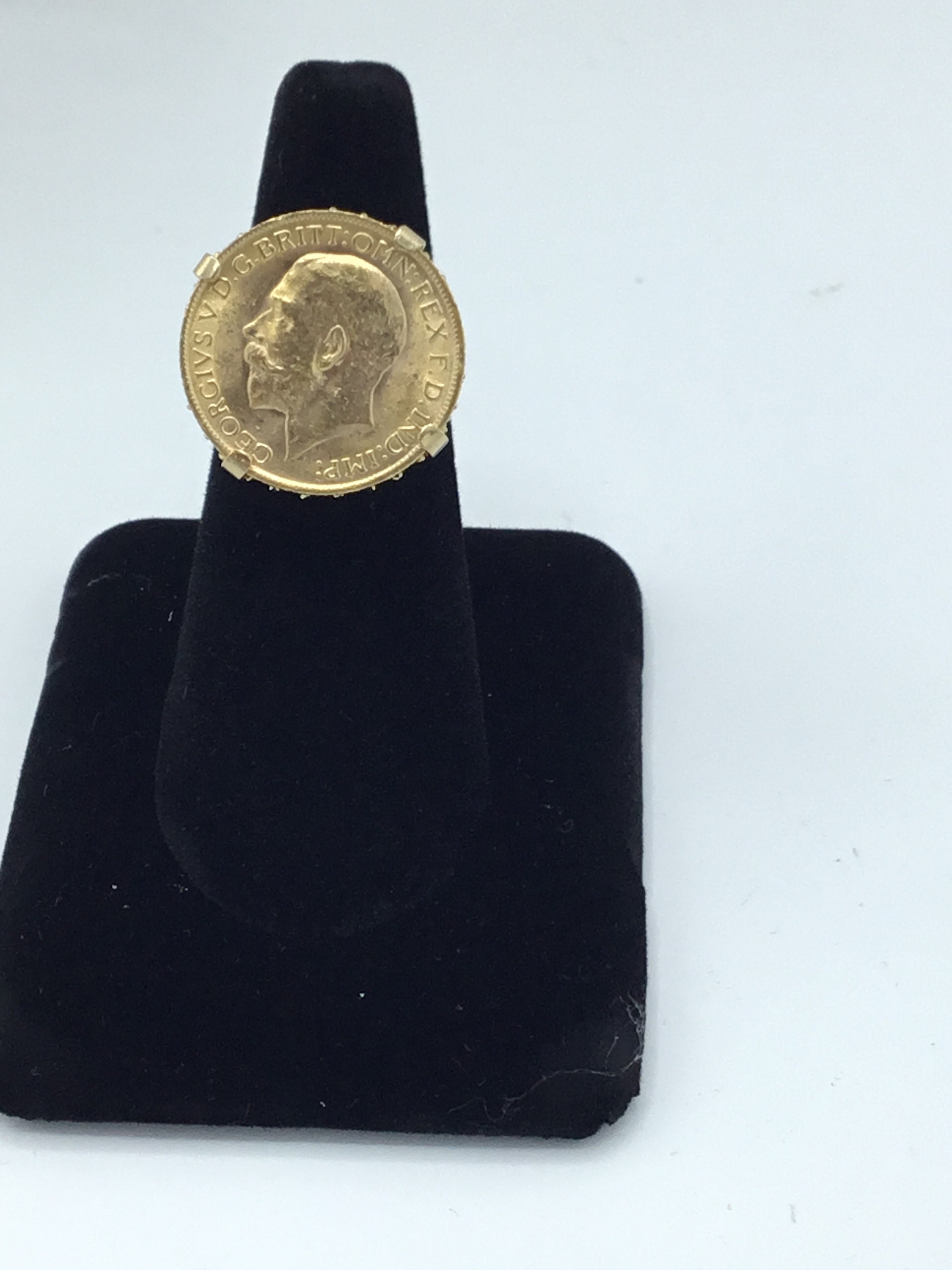 1915 Gold Sovereign King George V London Royal Mint Ring - Etsy