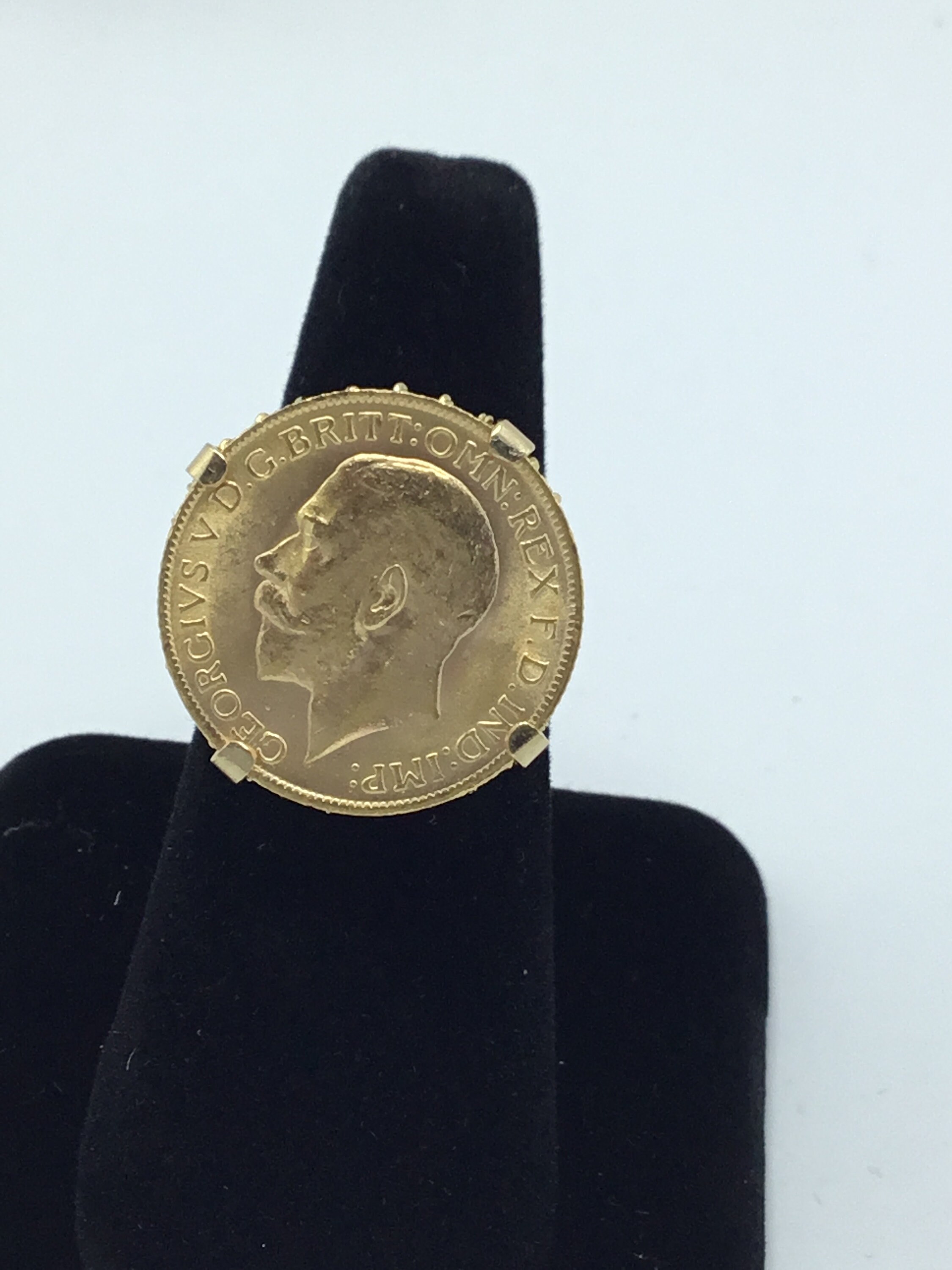 1915 Gold Sovereign King George V London Royal Mint Ring - Etsy