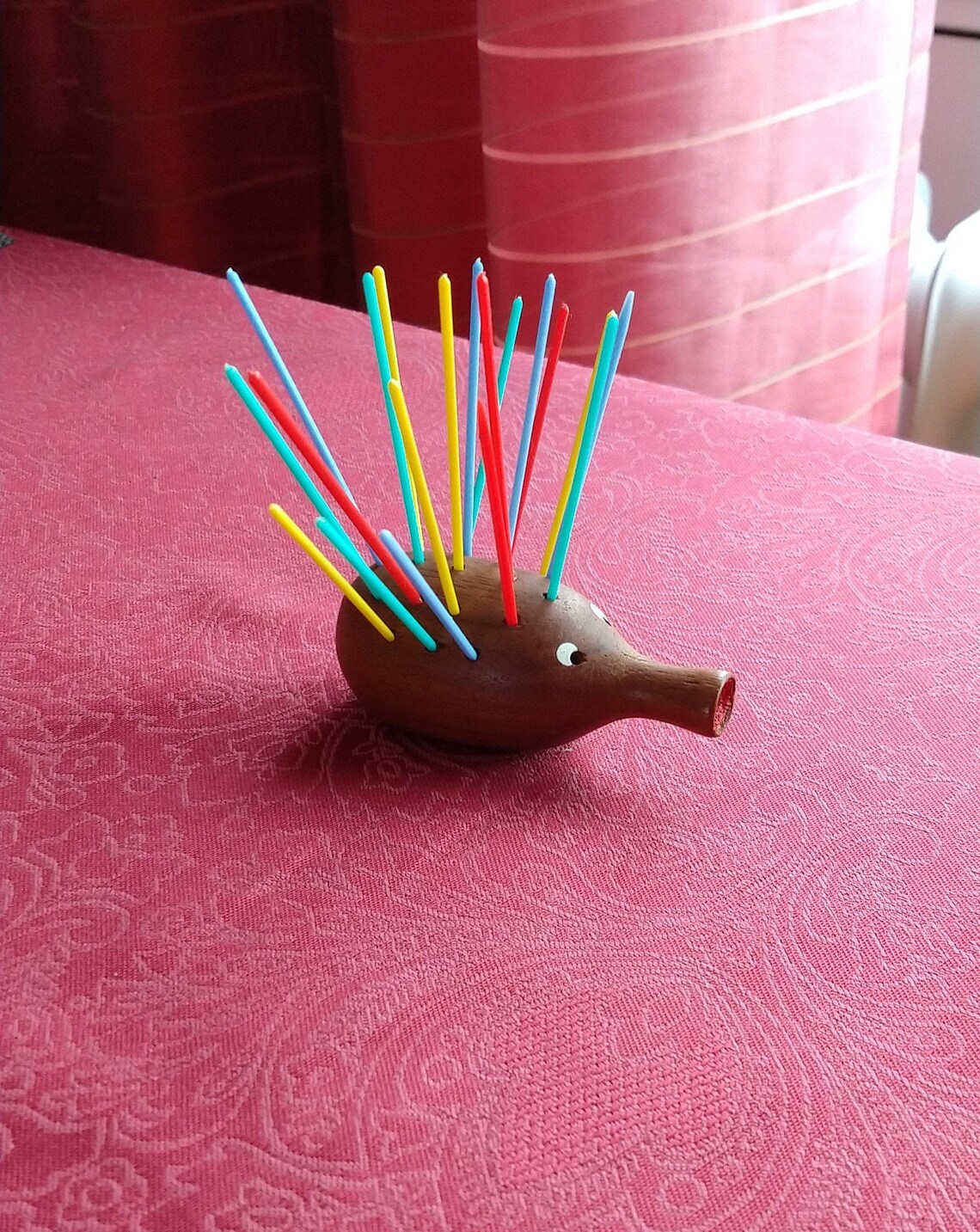 Hedgehog Made of Teak With Cocktail Skewers - Etsy