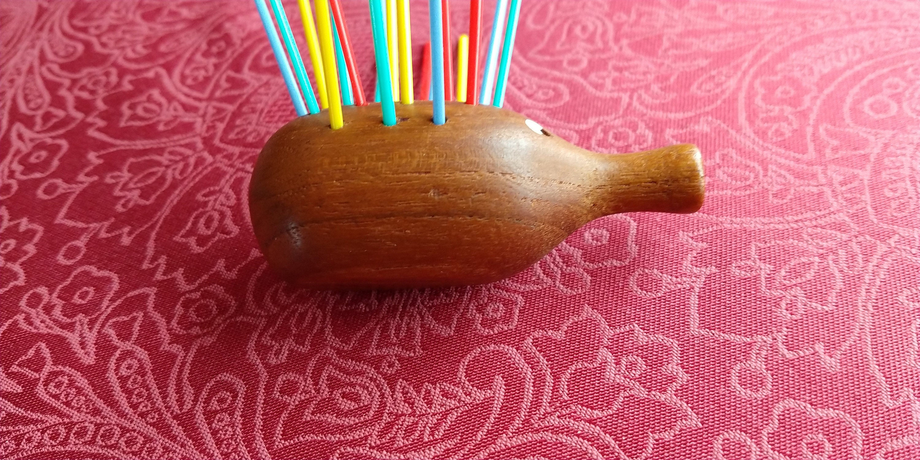 Hedgehog Made of Teak With Cocktail Skewers - Etsy