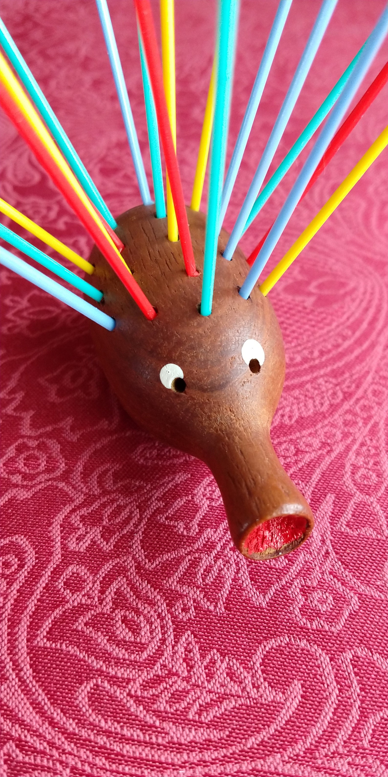 Hedgehog Made of Teak With Cocktail Skewers - Etsy