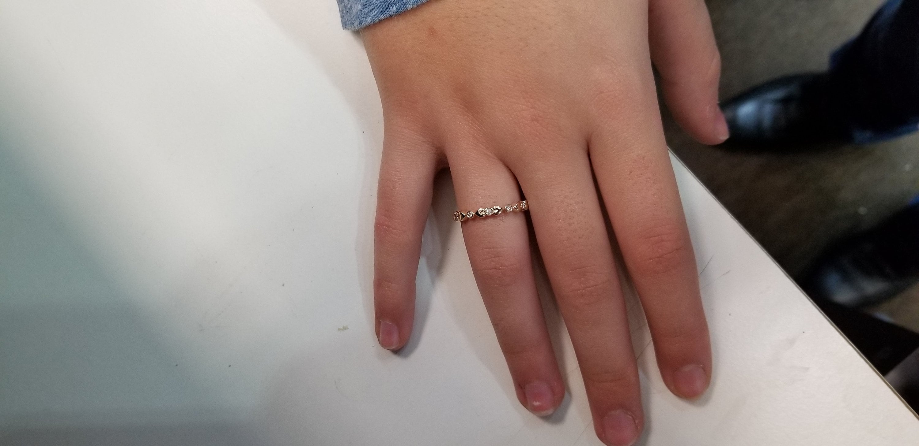 Diamond Wedding Band / Heart Design Diamond Ring / Stackable | Etsy