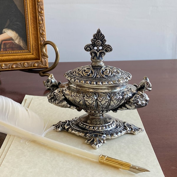 Antique Inkwells - Etsy