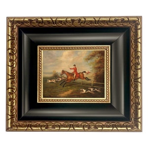 Fox Hunting Scene After J.N. Sartorius Framed Oil Painting Print on ...