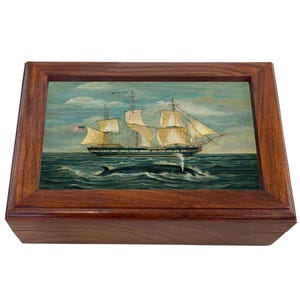 American Whaling Ship Wood Box: Nautical Coastal Decor, 5 Styles - Etsy