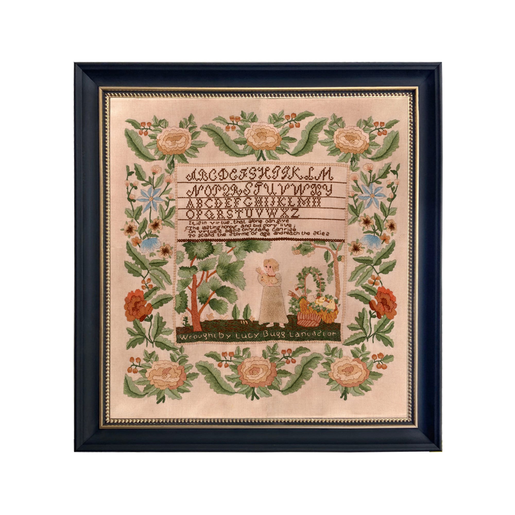 Lucy Bugg Antique Embroidery Needlepoint Sampler Framed PRINT - Etsy
