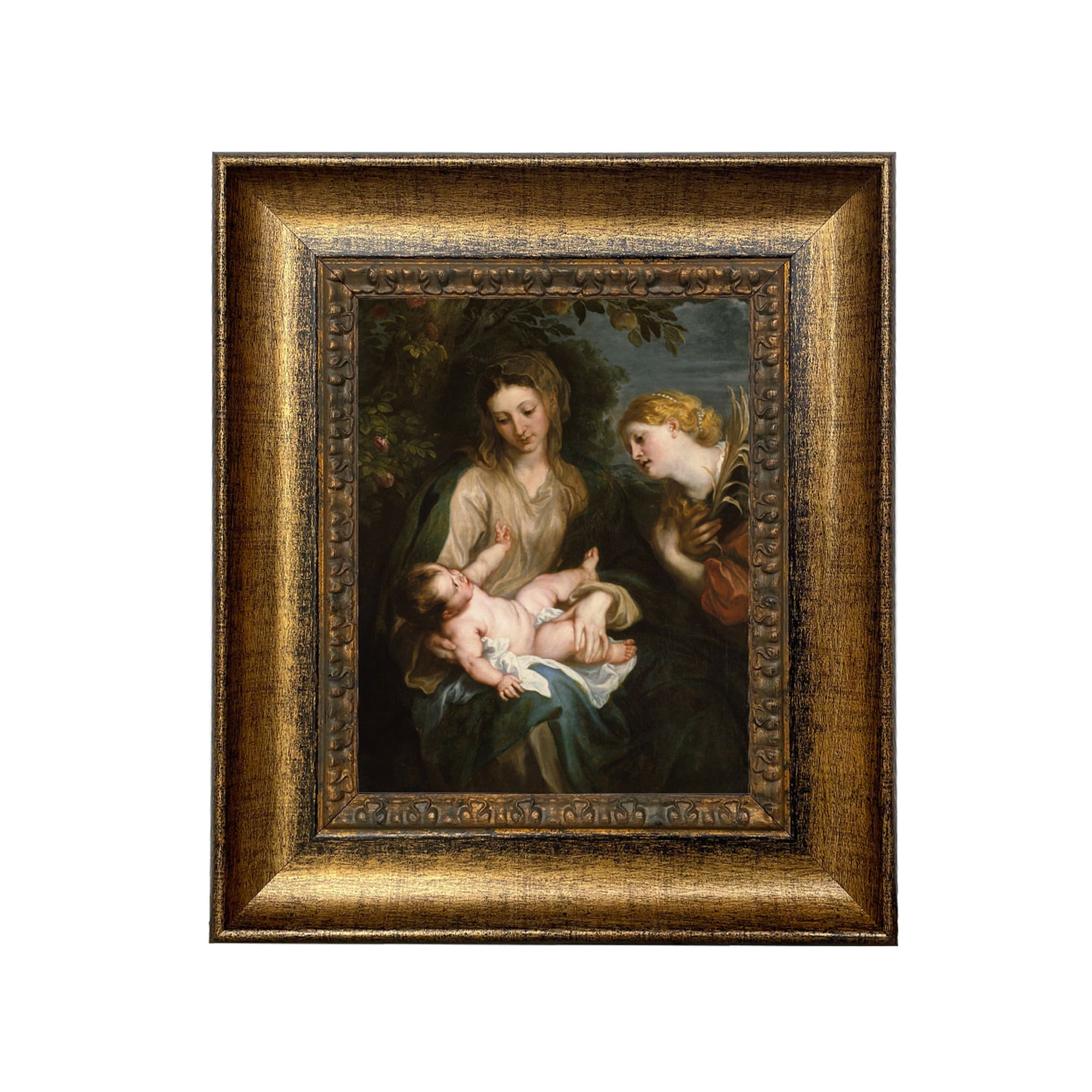 Virgin Mary and Christ Child Baroque Framed Canvas Print - Etsy