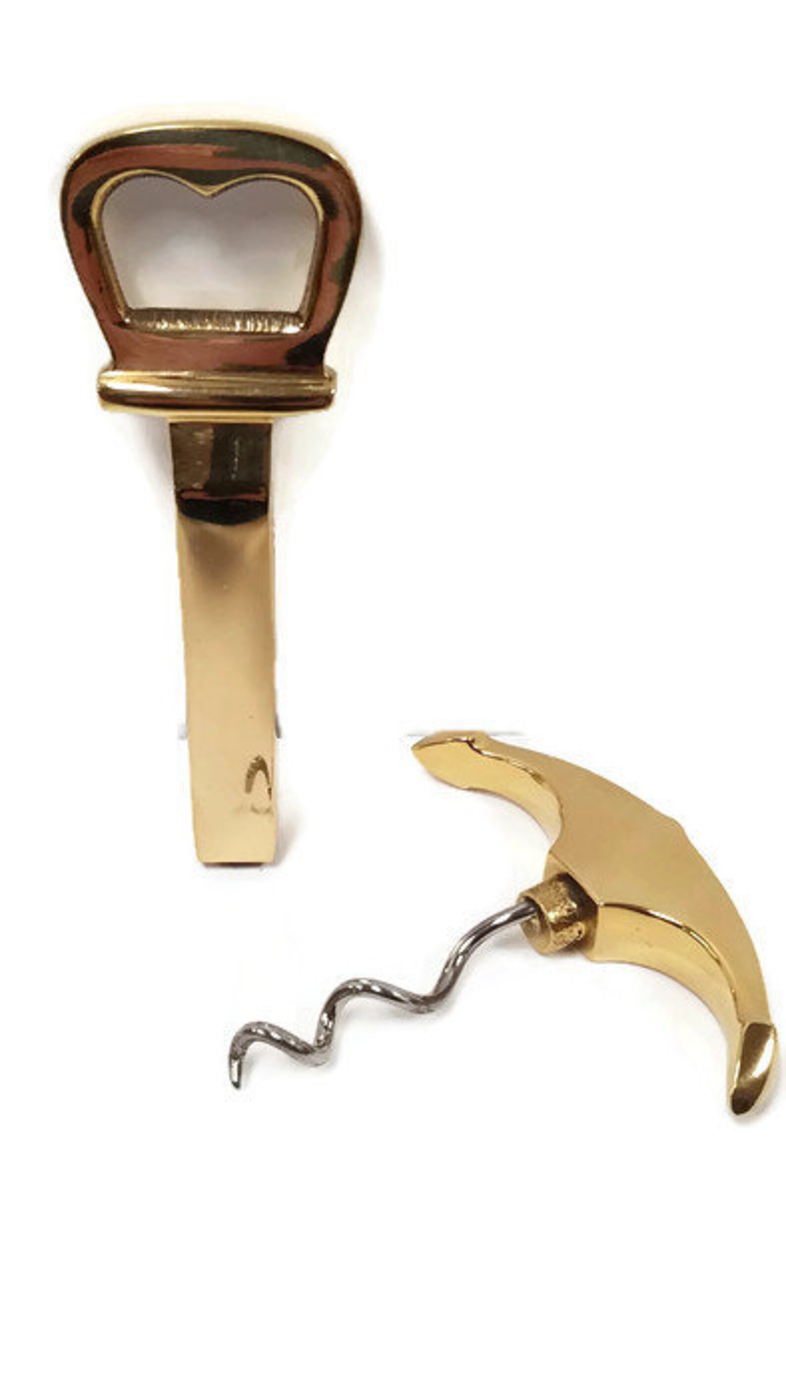 5 Solid Polished Brass Anchor Cork Screw and Bottle | Etsy