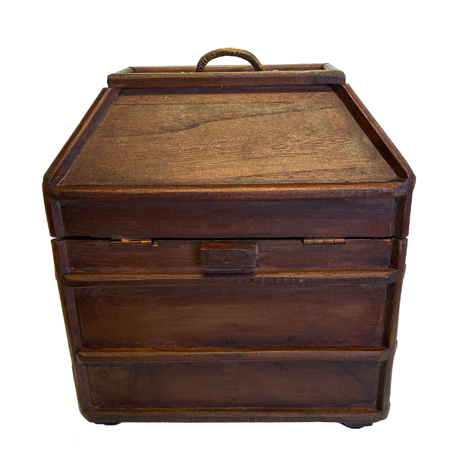 11" Portable British Campaign Chest, Antique Reproduction, Wooden Chest ...