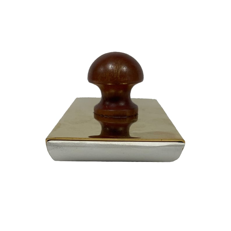 Brass Ink Rocker Blotter With Wooden Handle Antique Vintage - Etsy