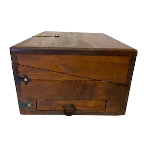 MANUFACTURER SECONDS!!! 12" Wooden Writing Lap Box Antique Reproduction ...