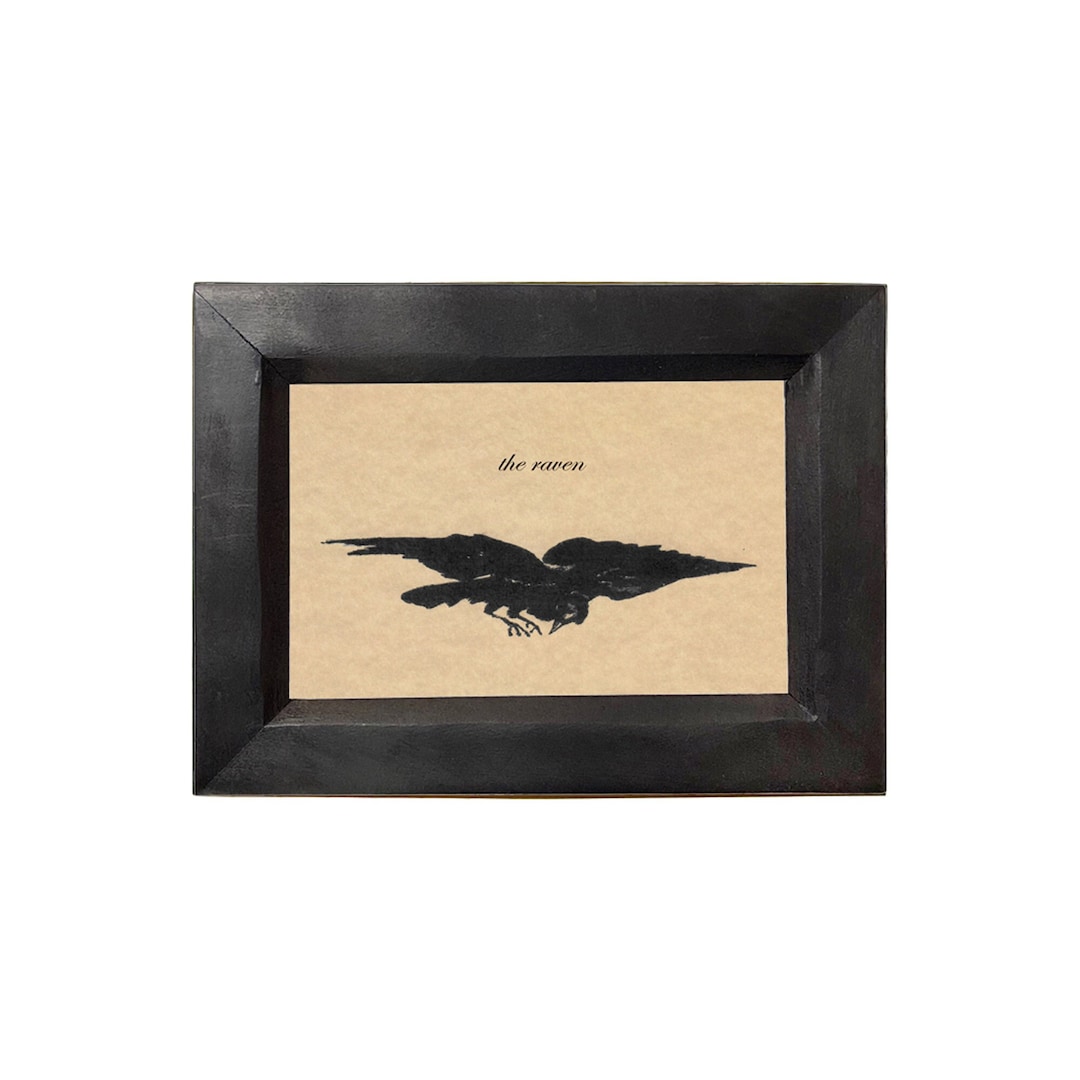 The Raven Framed Print: Edgar Allan Poe French Illustration, Literary ...