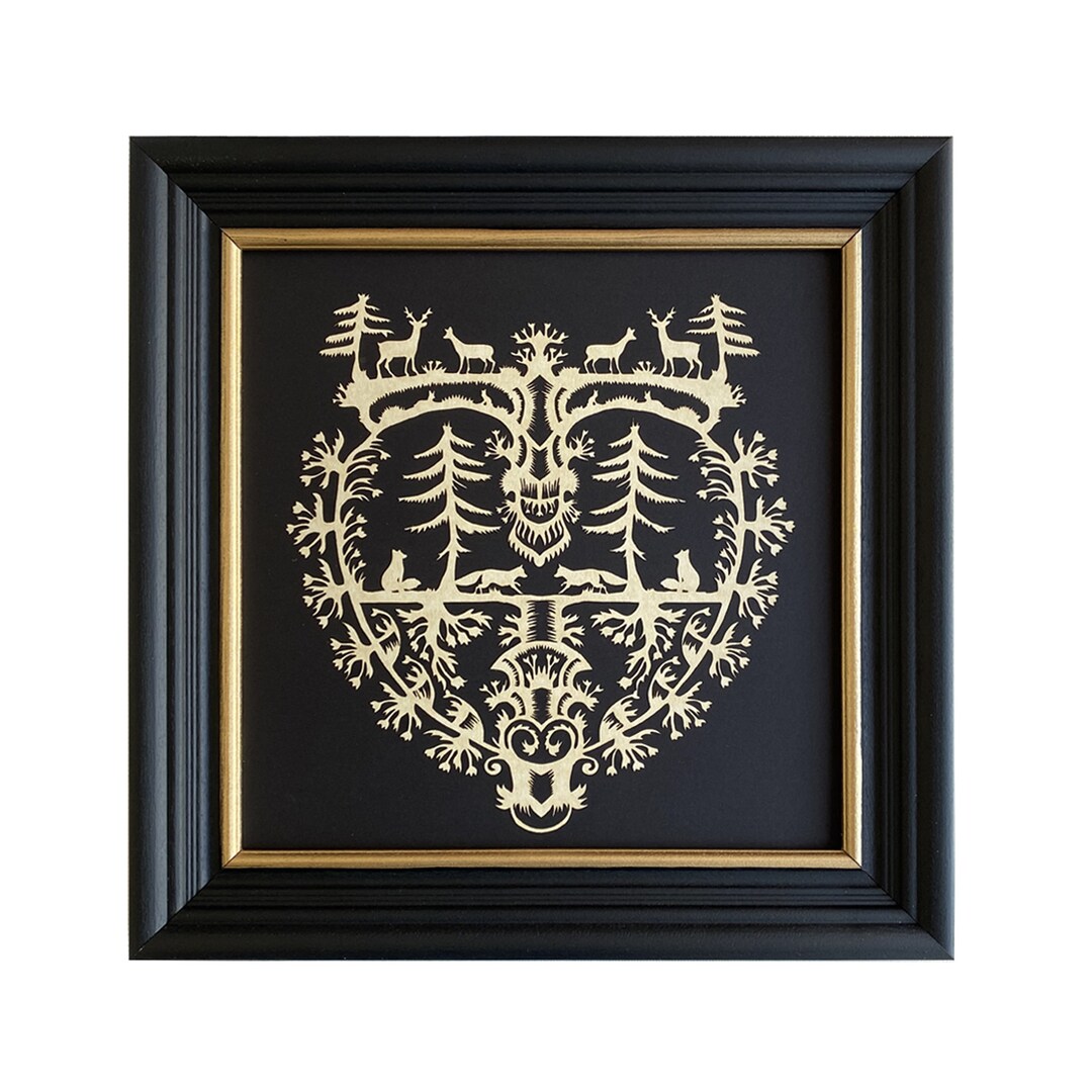 Heart of the Forest Framed Scherenschnitte, Woodland Animal Paper ...