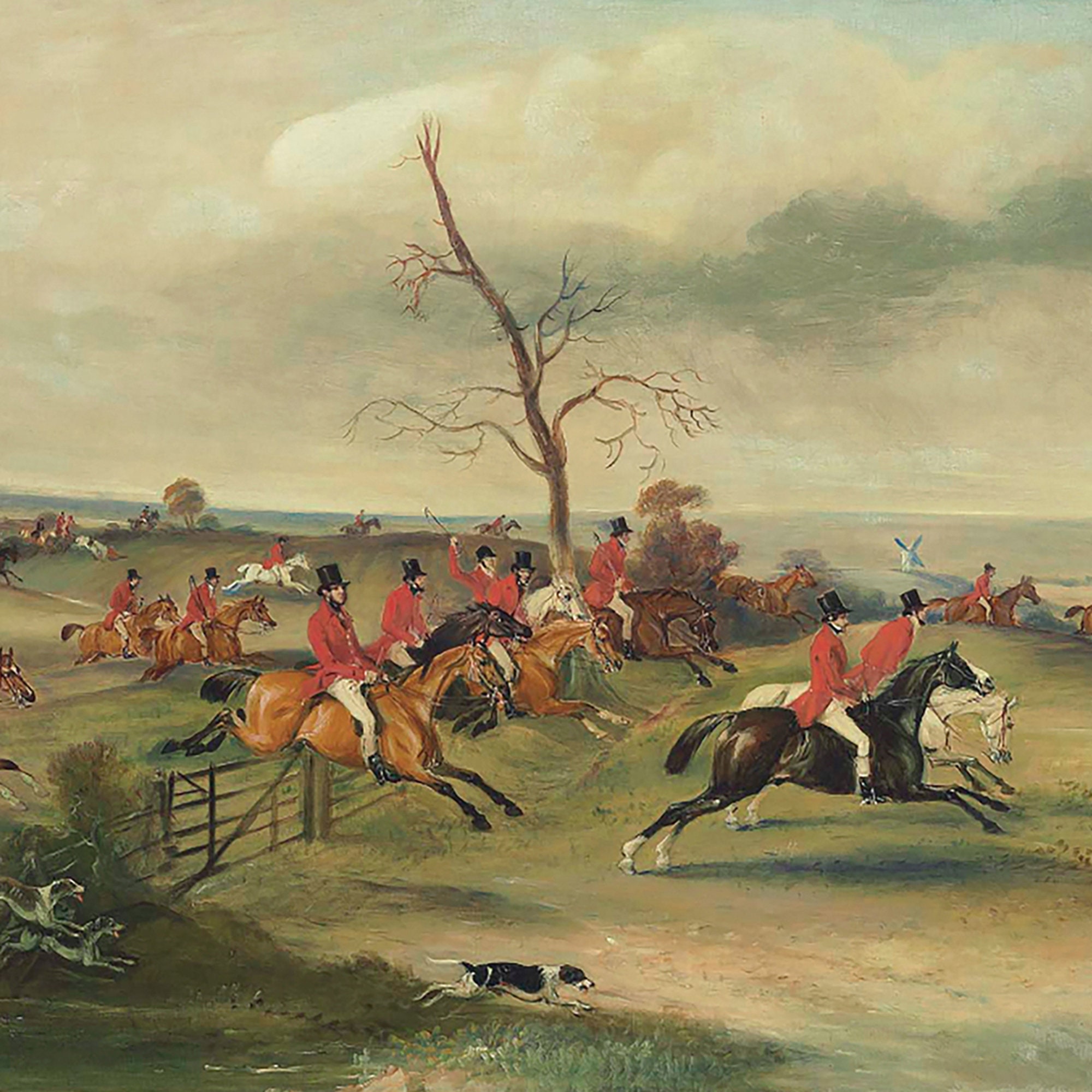 Fox Hunt Panoramic Landscape Scene Framed Print - Paper or Canvas - Etsy