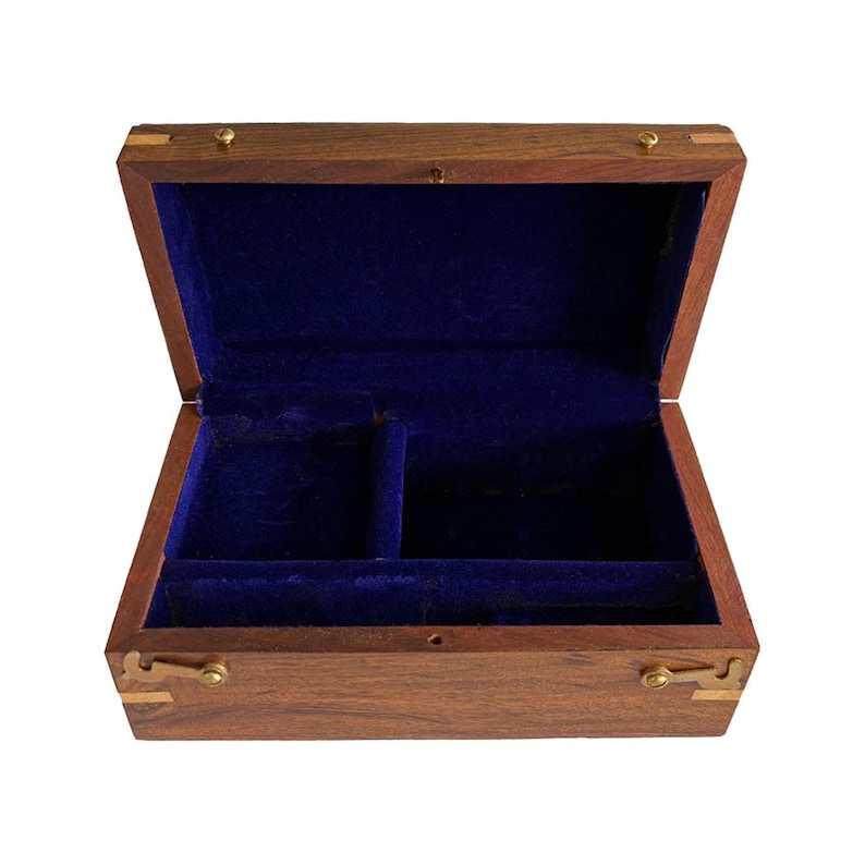 Old World Style Maritime Navigation Set, Rosewood Box, Antiqued Brass ...