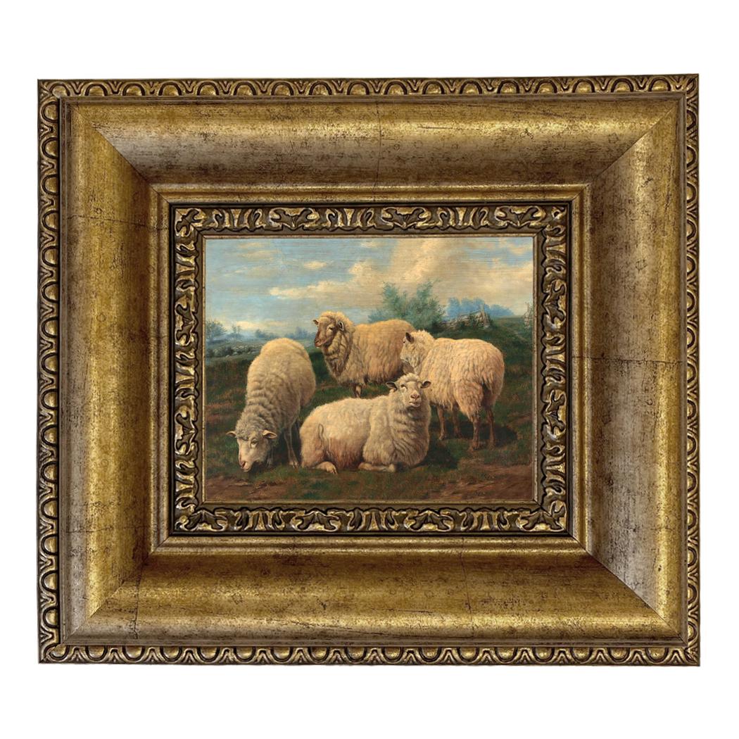 Framed Sheep Canvas Print, Vintage Farmhouse Decor - Etsy