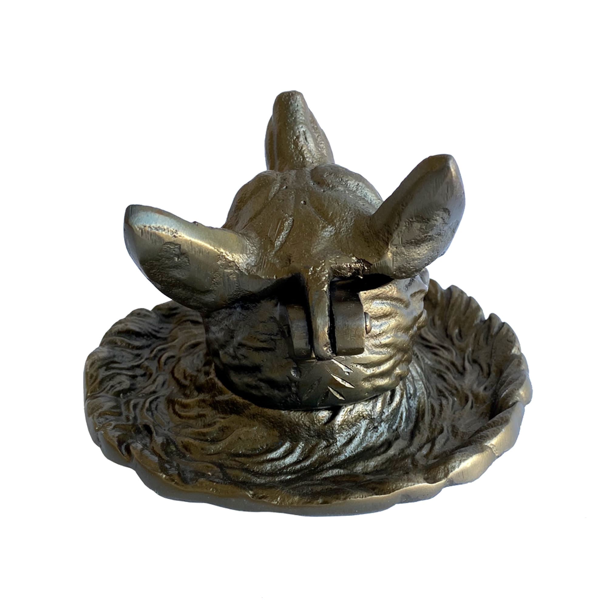 Antique Reproduction Brass Fox Head Inkwell: Equestrian Office Decor - Etsy