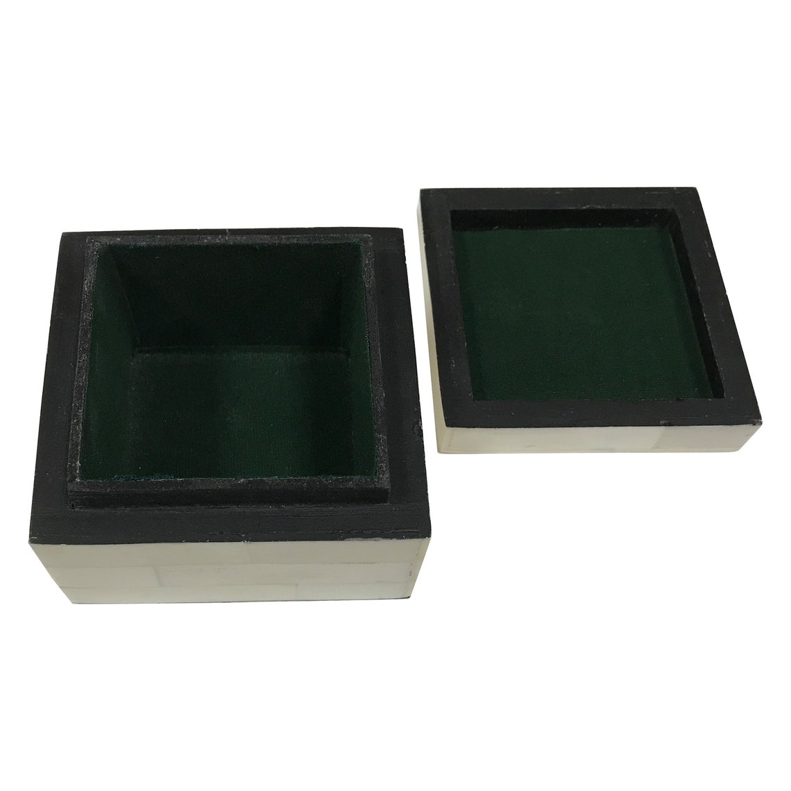 Caja de baratijas con diseño de sirena y hueso de buey grabado al ...