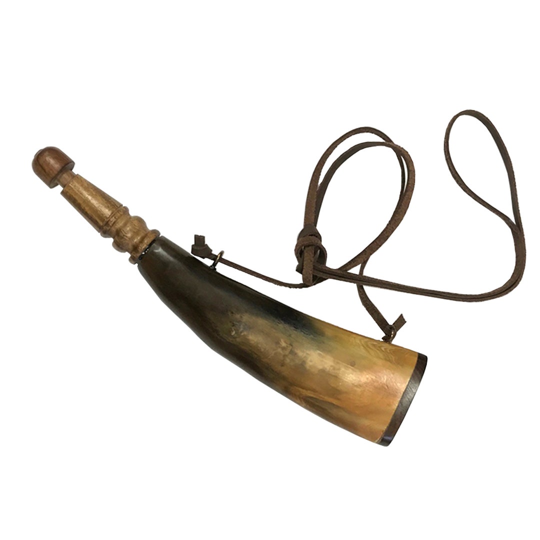 Flat Primer Horn With Wooden End and Plug - Antique Vintage Style - Etsy