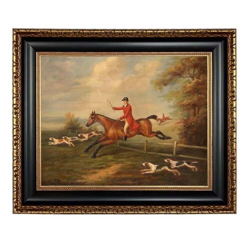 The Burton Hunt Framed Oil Painting Print on Canvas in - Etsy