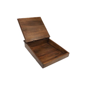 14-3/4" Wood Colonial Writing Desk With Accessories, Antique Vintage ...