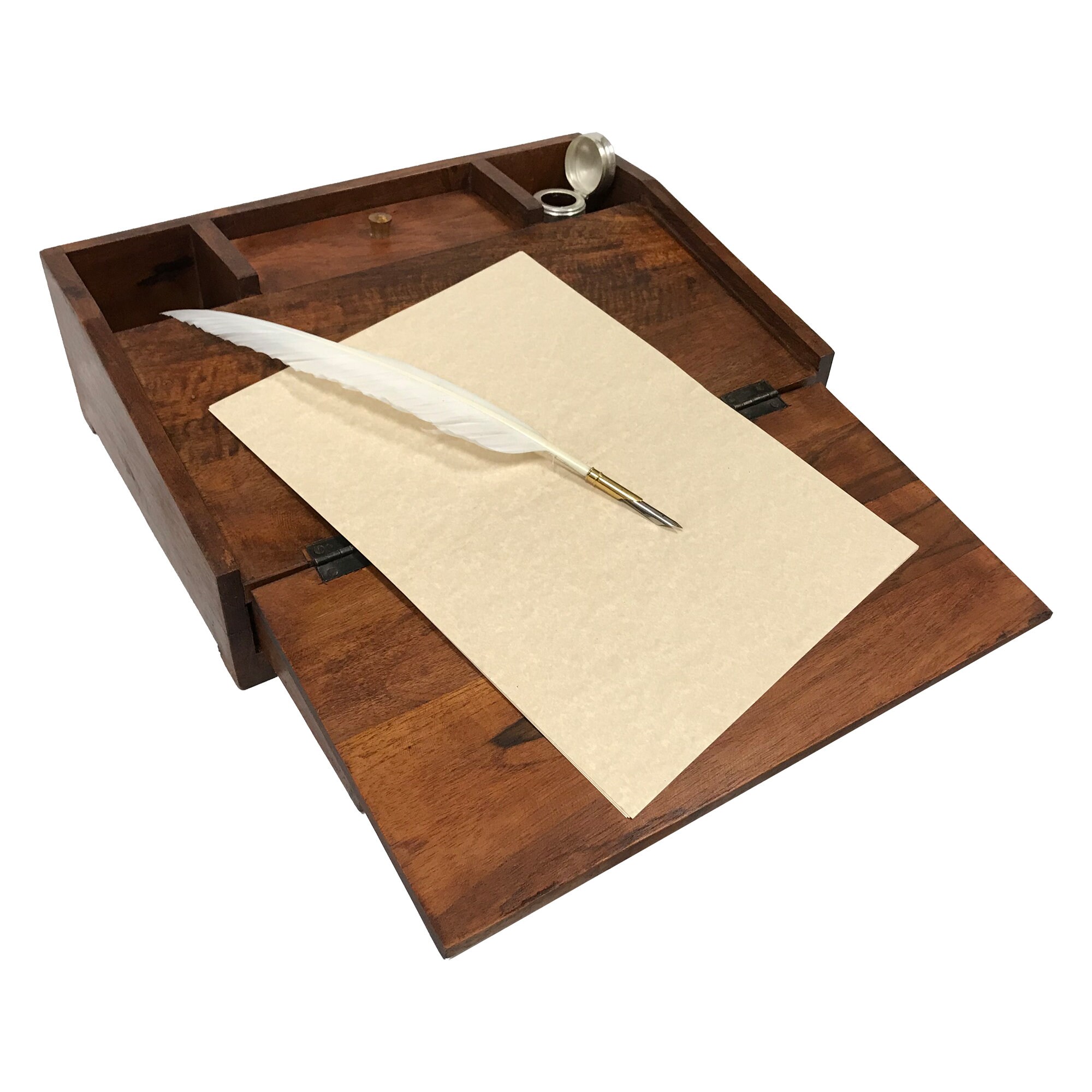 14 1 4 Portable Colonial Style Wooden Writing Desk With Writing Accessories Writing Slope Stationery Storage Writing Box Antique Repro Etsy Canada