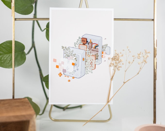 Plant Deconstructed Gameboy Color Art Print Art Print Game - Etsy