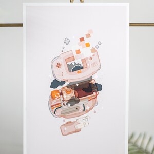 Dreamy Deconstructed Gameboy Art Print | Art Print | Game Art Print ...