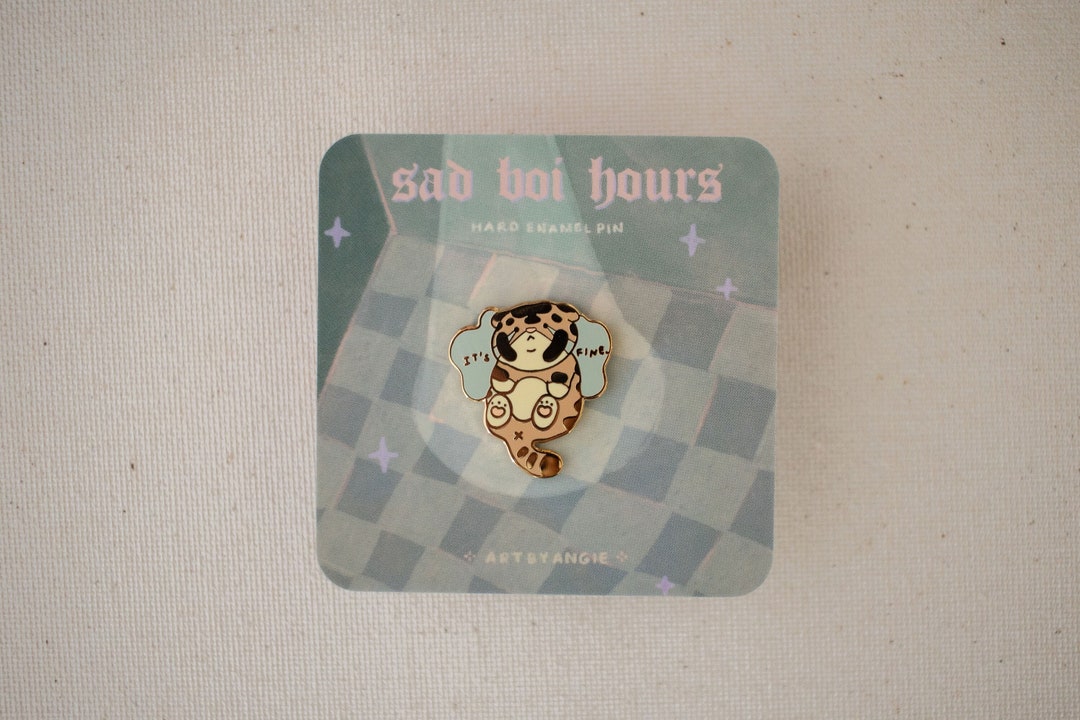 Sad Boi Hours ⊹ Hard Enamel Pin | Gold Plated Pins | Tiger Pin | MADE ...