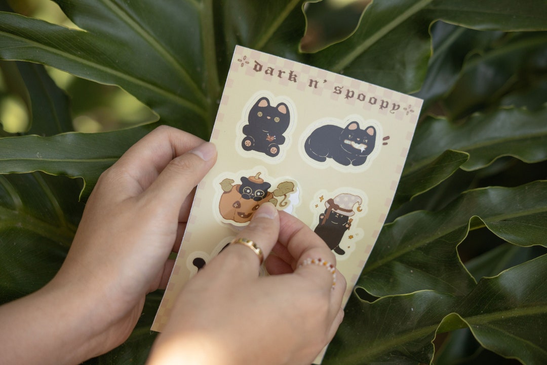 Dark N' Spoopy Sticker Sheet Vinyl Stickers Sheet - Etsy