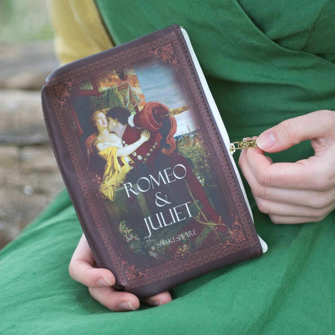 Romeo and Juliet Bag, 3rd Anniversary Gift, Bookworm Gifts, Zipper Coin ...