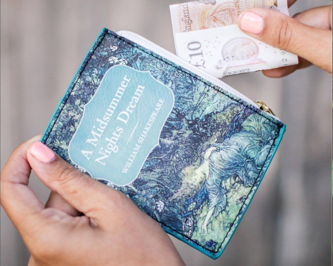 A Midsummer Night's Dream, Medieval Book Pouch, Zipper Book Coin Purse ...
