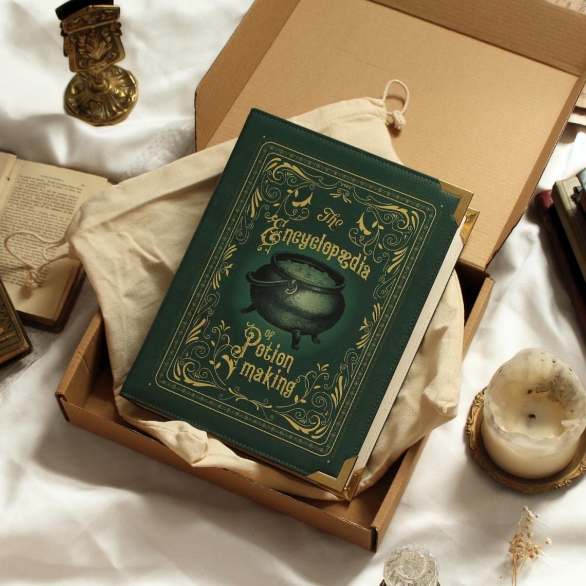 The Encyclopedia of Potion Making Book Handbag, Dark Academia Crossbody ...