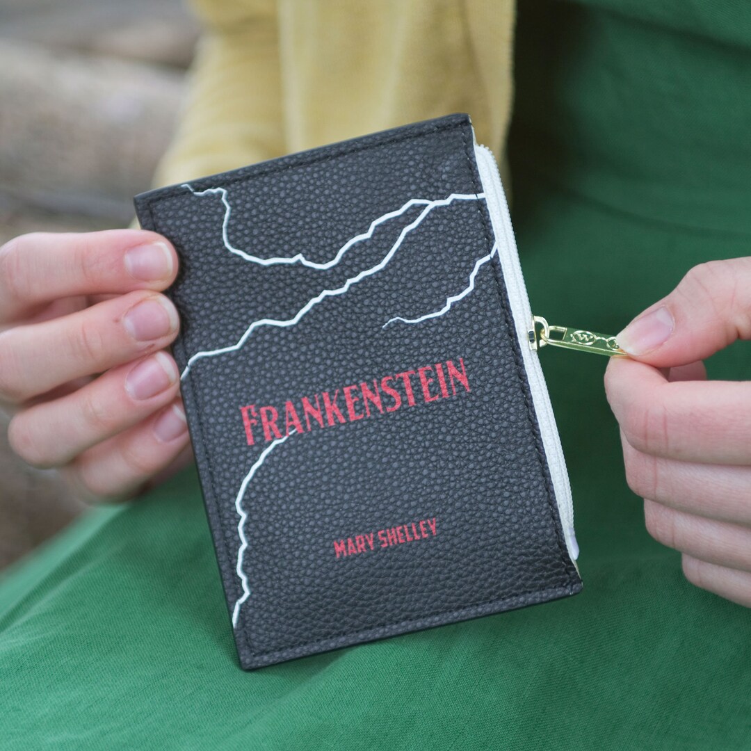 Frankenstein Wallet, Book Coin Purse, Book Card Holder, Mary Shelley ...