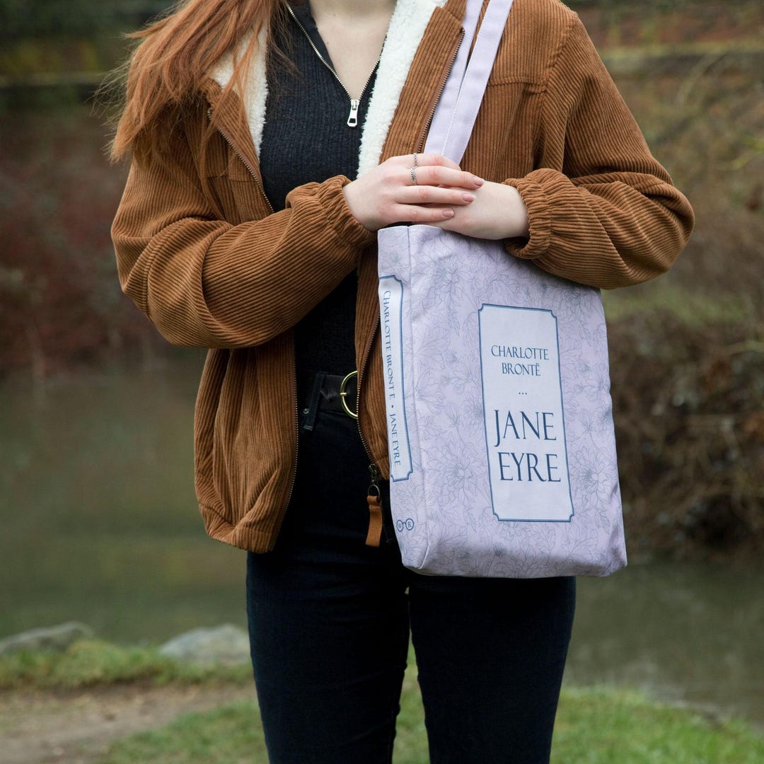 Jane Eyre Tote Bag, Graduation Gifts for Her College, Purple Book Tote ...