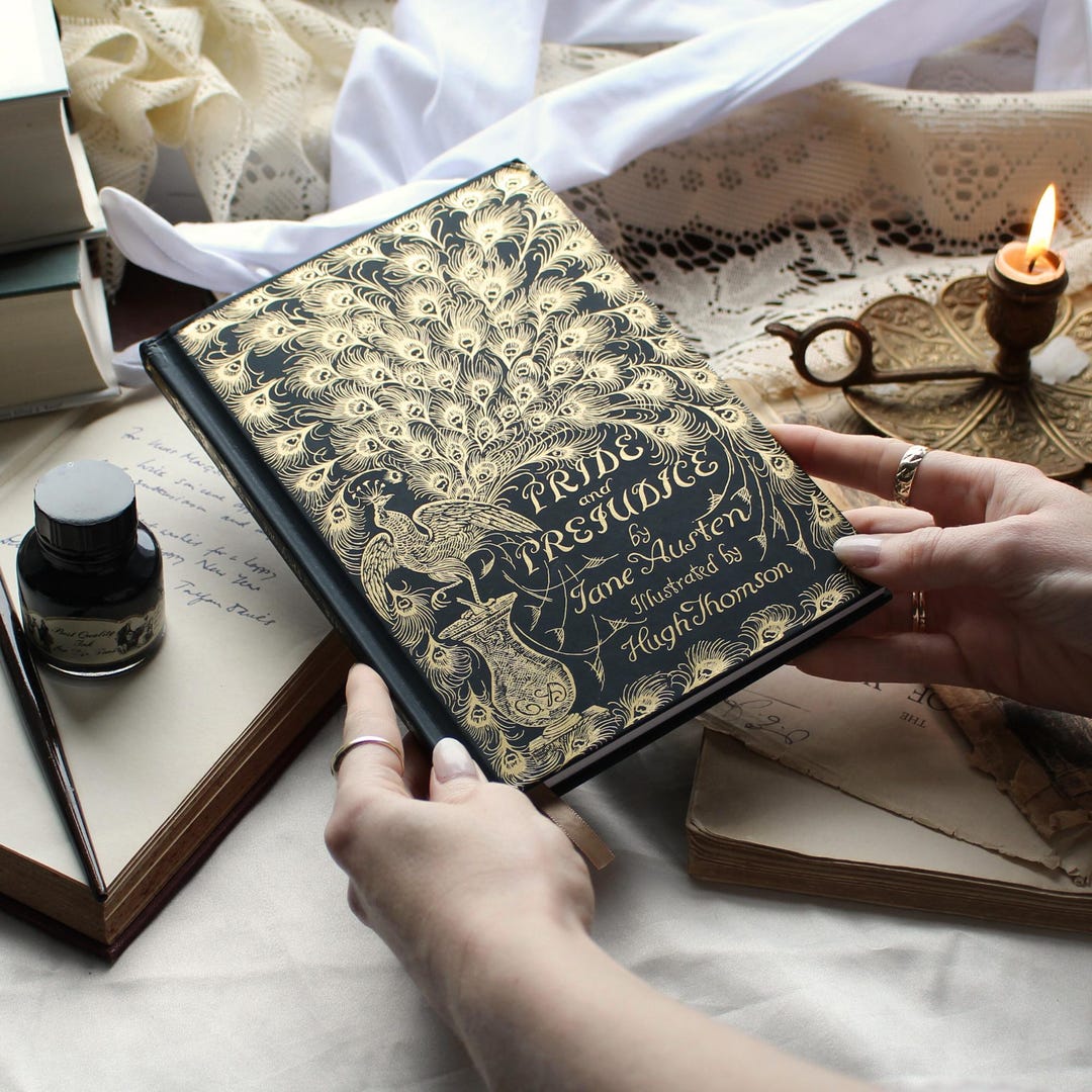 Pride and Prejudice Notebook, A5 Gold Foil Hardback Planner, Jane ...
