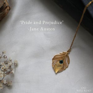 Pride and Prejudice Charm Necklace, Jane Austen Pendant Necklace, Gift ...