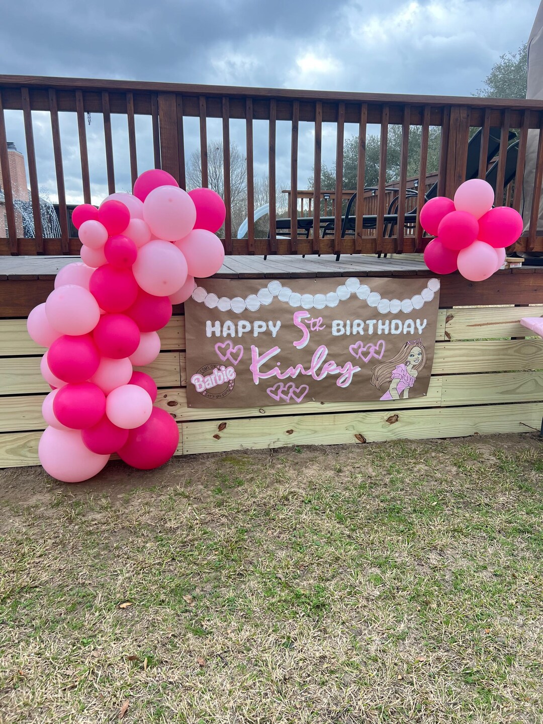 Hand Painted Barbie Birthday Banner, Birthday Banner, Party Banner ...